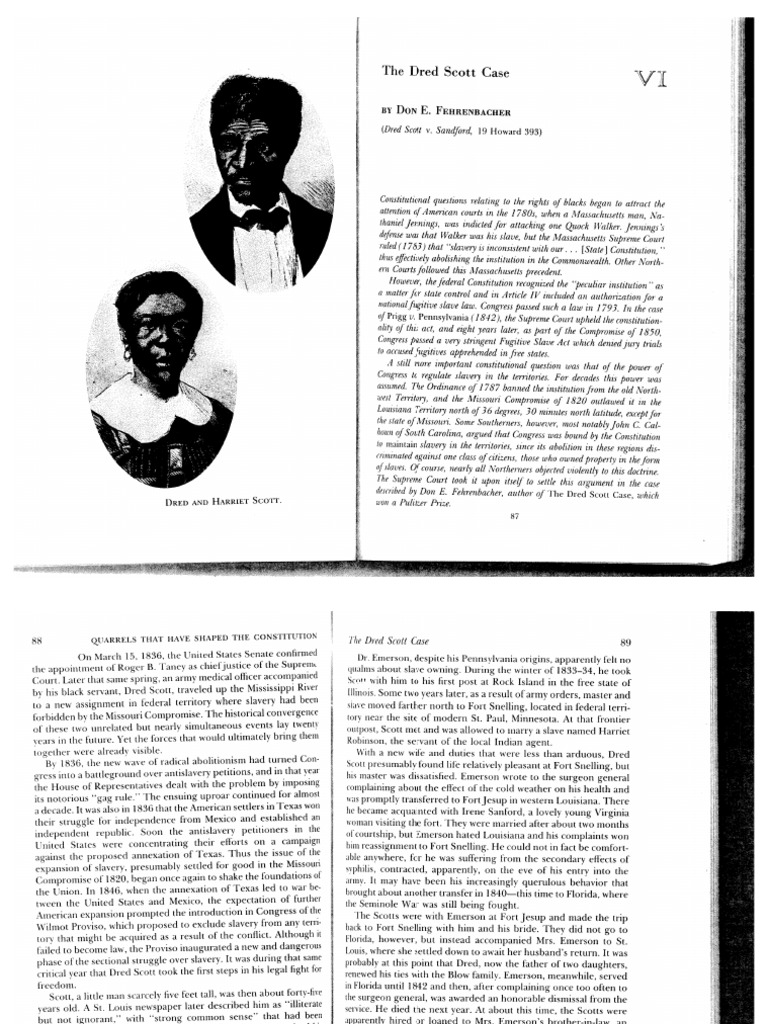Fehrenbacher - The Dred Scott Case | PDF