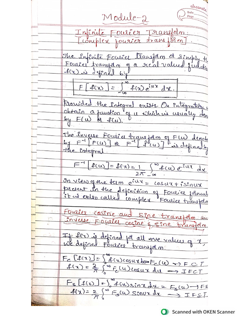 Fourier Transform Notes-1 | PDF