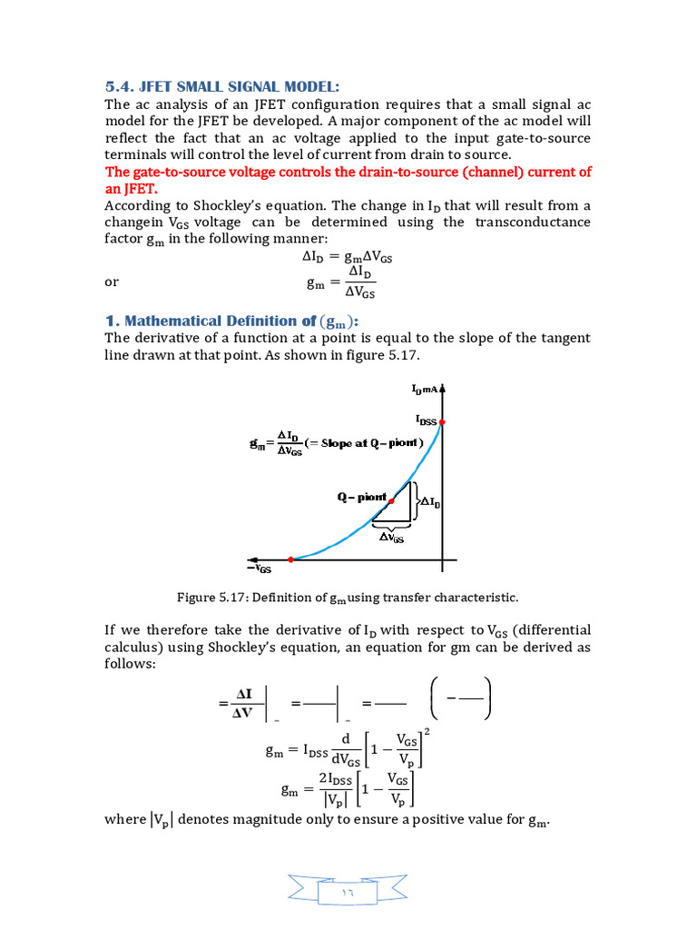 Jfet Small Signal Model-3 y) | PDF | Field Effect Transistor ...