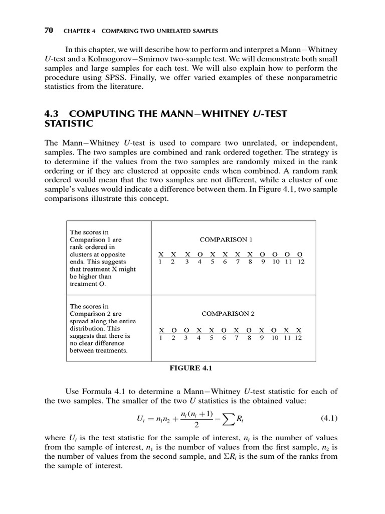 Non para Stat 4 - Mann Whitney U Test | PDF | Standard Score | Hypothesis