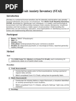 STAI Short Form Scoring Guide | PDF | Applied Psychology | Clinical ...