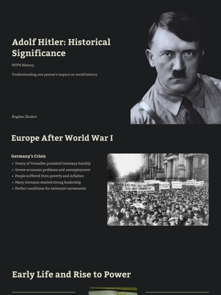 Adolf Hitler Historical Significance | PDF | Adolf Hitler | World War II