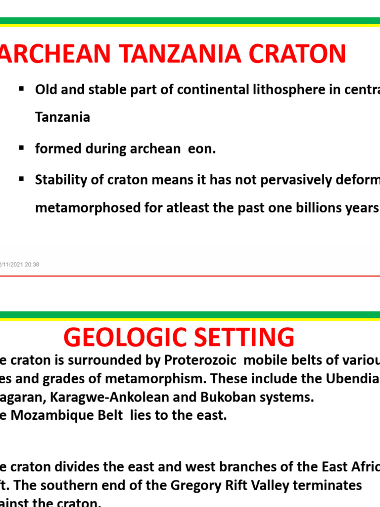Archean Tanzania Craton (1) | PDF | Rock (Geology) | Geology