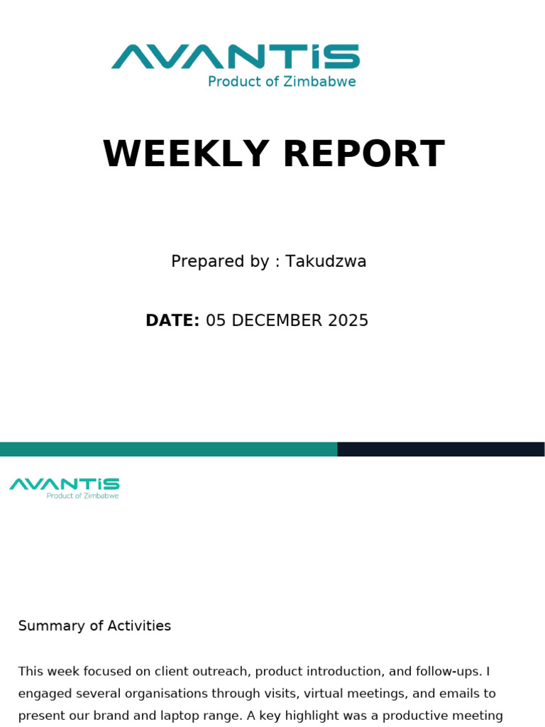 Weekly Report Report 05... December 2025 (2) [Read-Only] | PDF