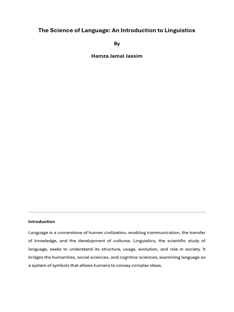 The Scienceof Language An Introductionto Linguistics | PDF ...