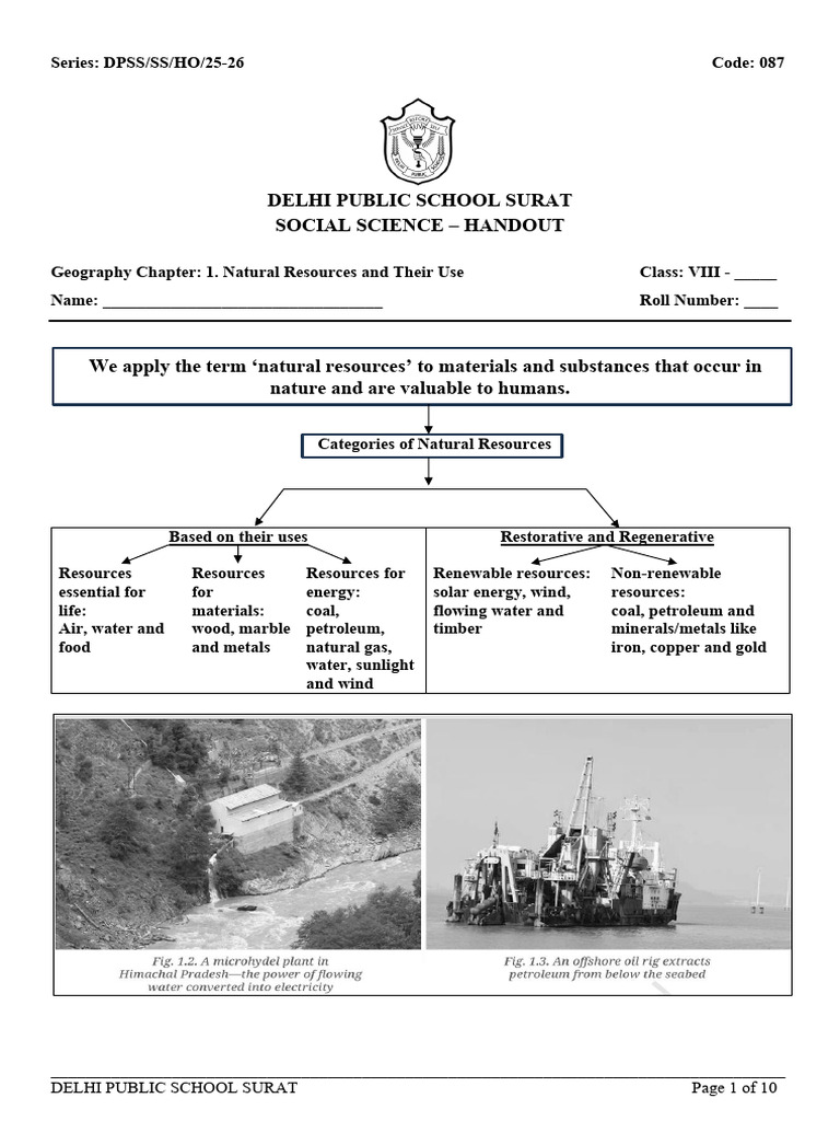 8th - Natural Resources - Handout - 25-26 | PDF | Groundwater | Soil
