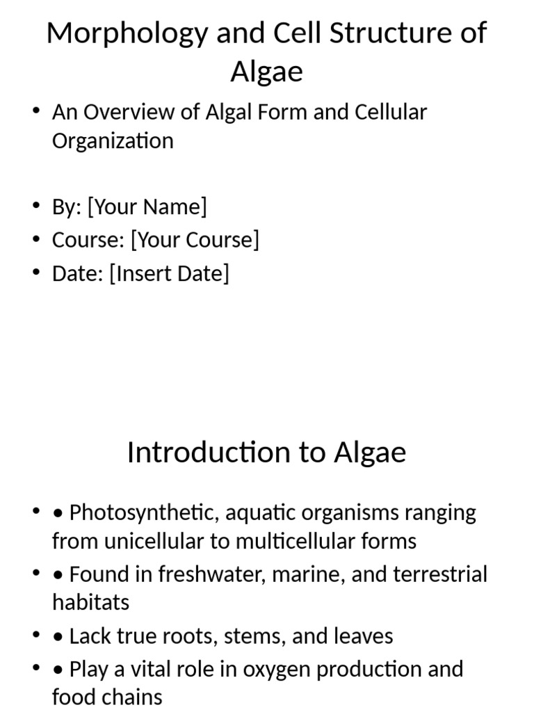 Morphology_and_Cell_Structure_of_Algae | PDF | Algae | Cell (Biology)