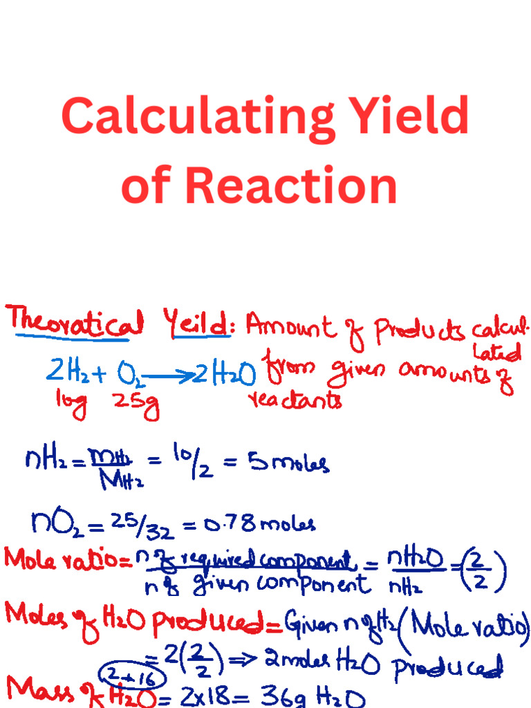 Calculating Yield of Reaction | PDF