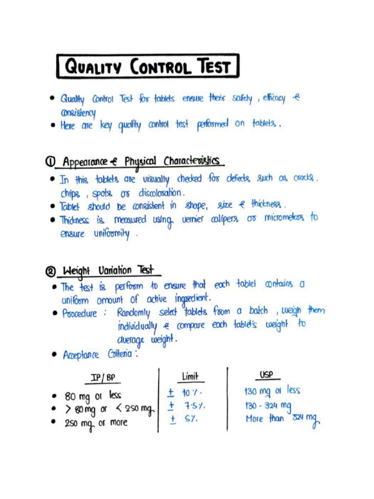 Quality Control Test | PDF