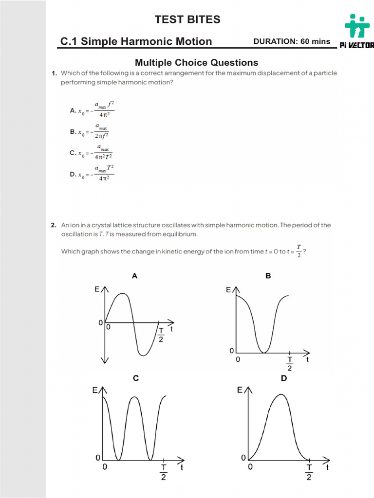 IB Physics HL Test Bites C1 - Compressed | PDF