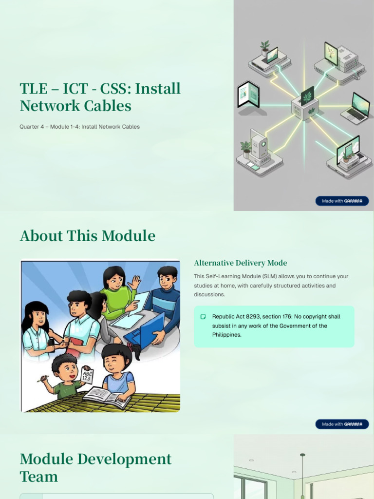 TLE ICT CSS Install Network Cables | PDF | Computer Network | Local ...