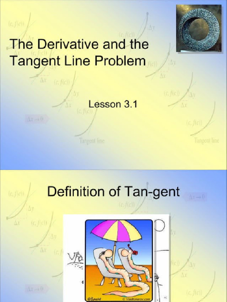 Lesson 7 Derivative and Tangent Line | PDF