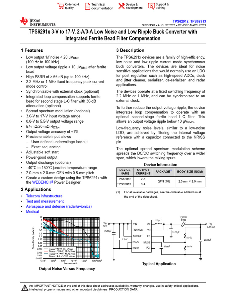 Tps 62912 | PDF | Electric Power | Electromagnetism