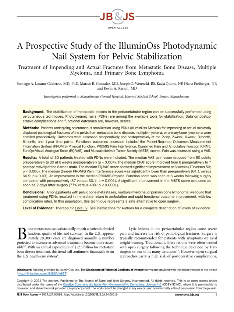A Prospective Study of the IlluminOss Photodynamic Nail System for ...
