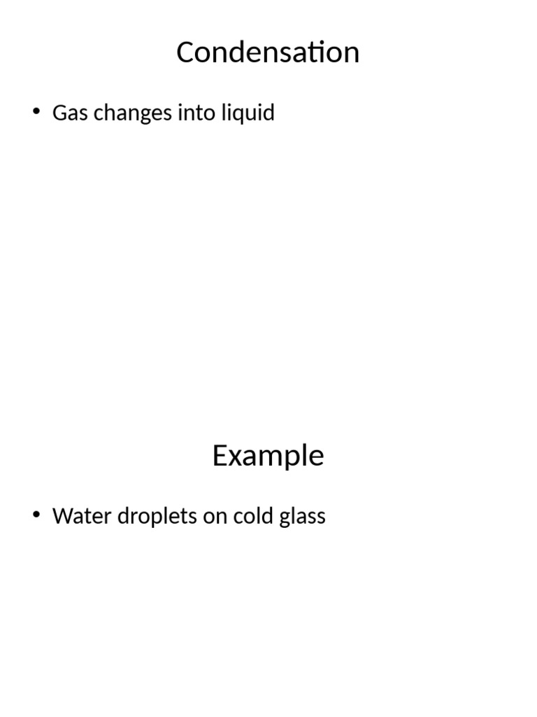 Condensation | PDF