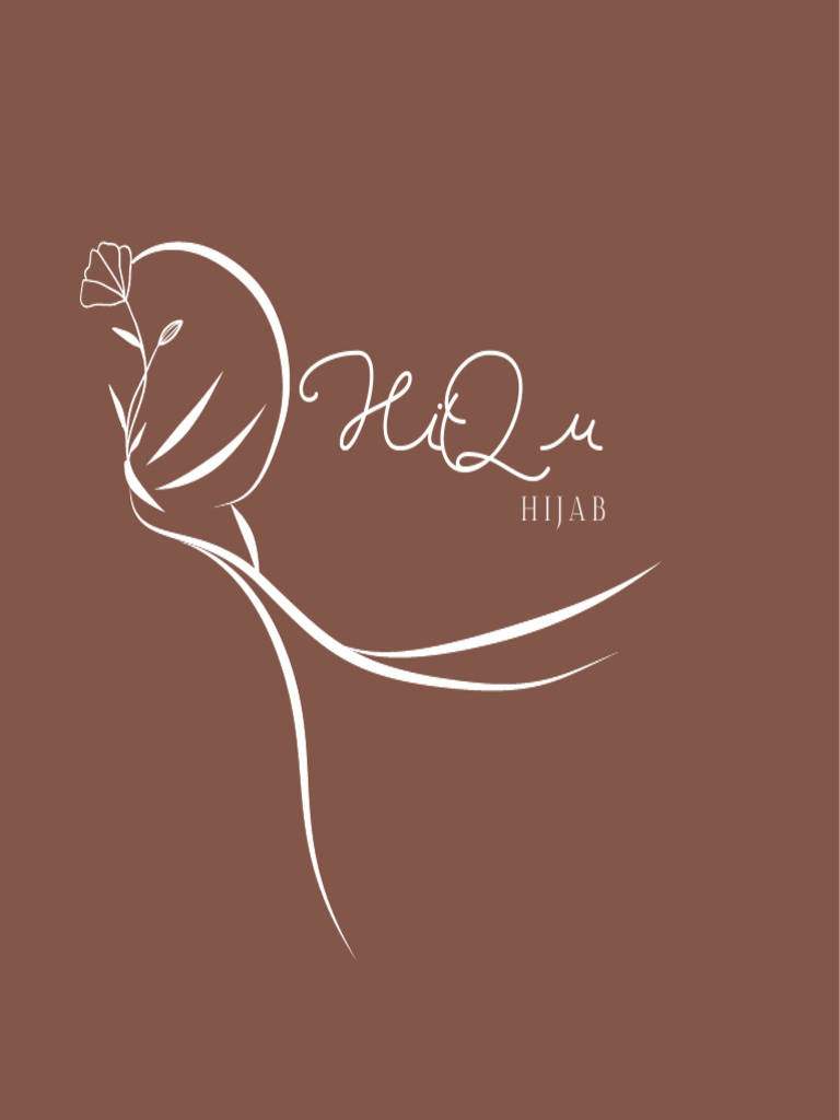 Brown and White Elegant Minimalist Hijab Logo | PDF