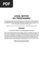 No Trespass Notice and Warning | PDF