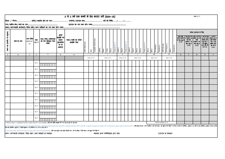 HC 3 Two YEAR Updated Final Head Count and Microplanning Formats 1 | PDF