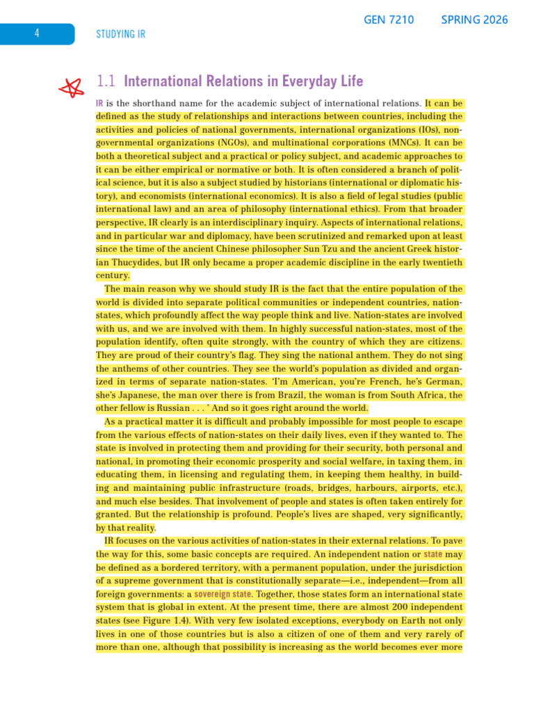 Sorensen, Moller, & Jackson - Introduction To IR - 2022 | PDF ...