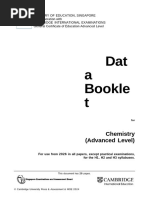 9701 Chemistry Data Booklet 2025 | PDF | Amine | Chemistry