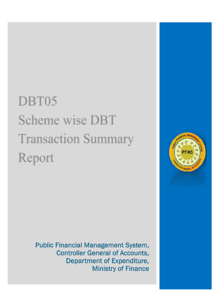 DBT - 5 - Know Your Report. | PDF | Payments | Debits And Credits