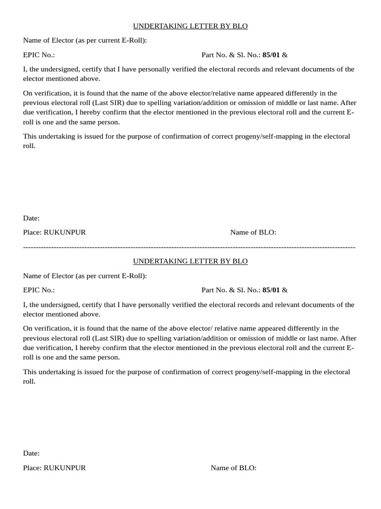 LD Case BLO Letter | PDF