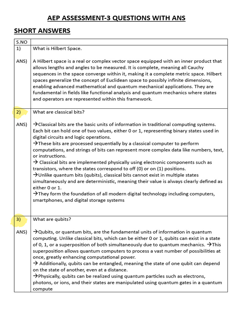 UNIT-3 AEP | PDF | Quantum Computing | Matrix (Mathematics)