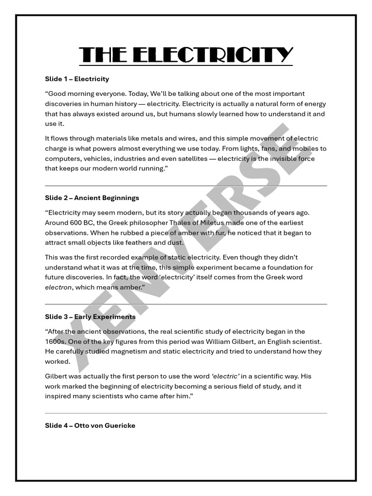 The ELECTRICITY Ctspresentation | PDF | Electricity | Electric Current