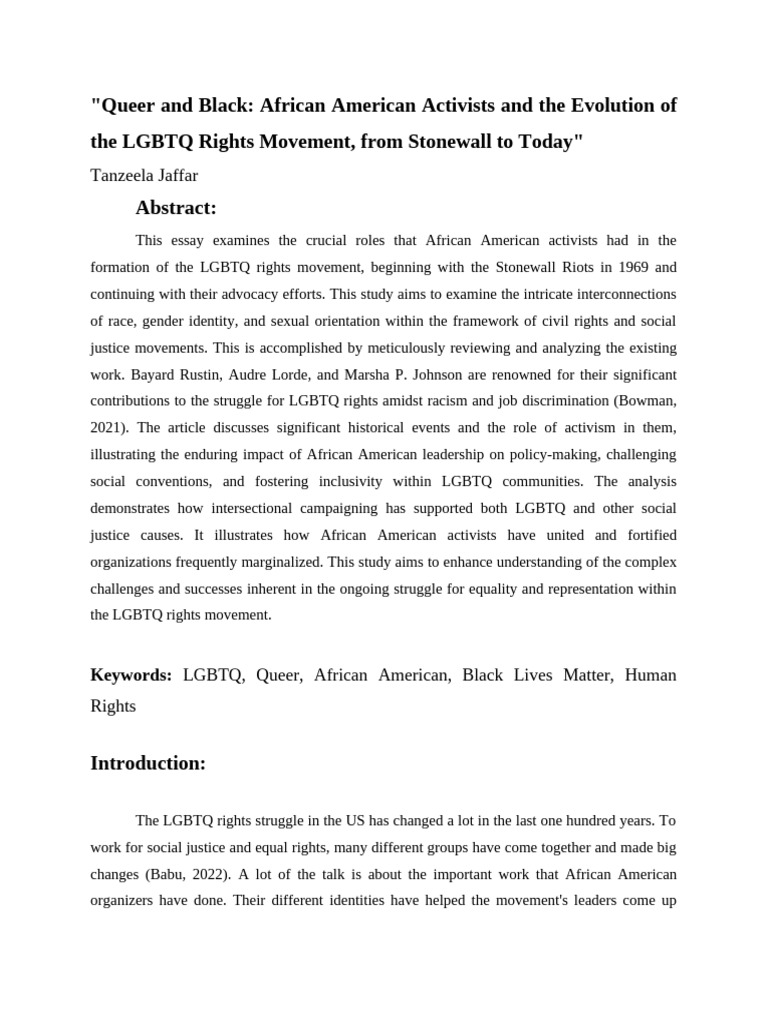 _Queer and Black_ African American Activists and the Evolution of the ...