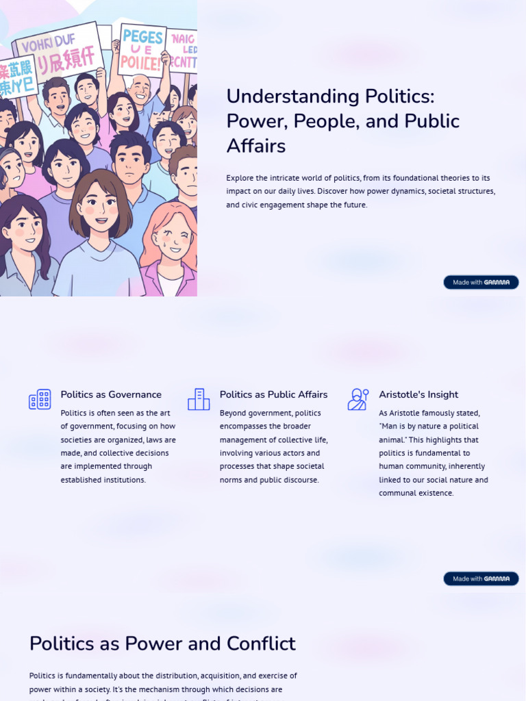 Understanding Politics Power People and Public Affairs | PDF | Civic ...