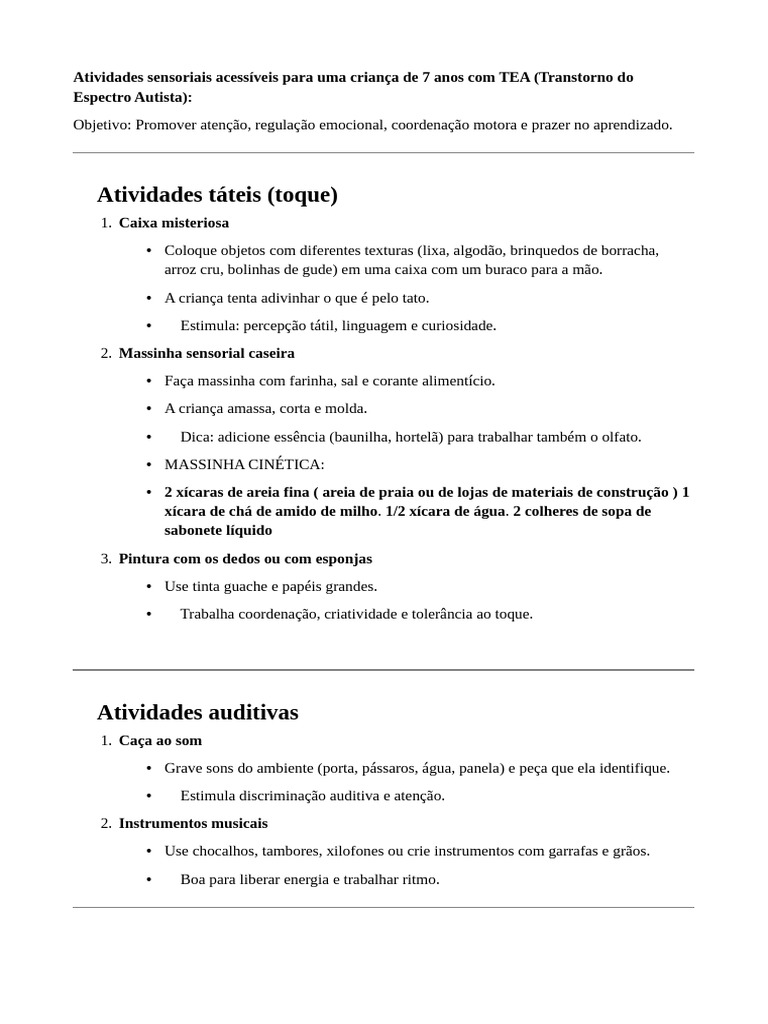 ATIV.SENSORIAIS1 | PDF