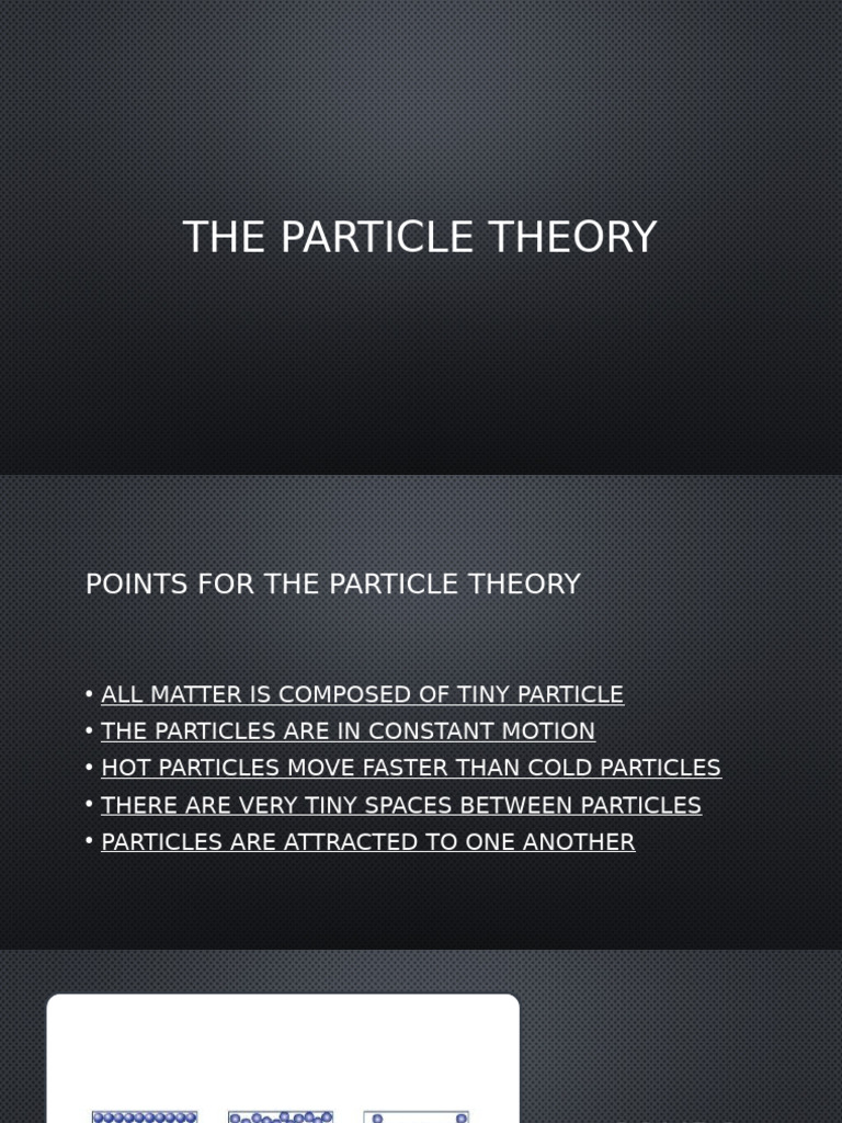 The Particle Theory | PDF