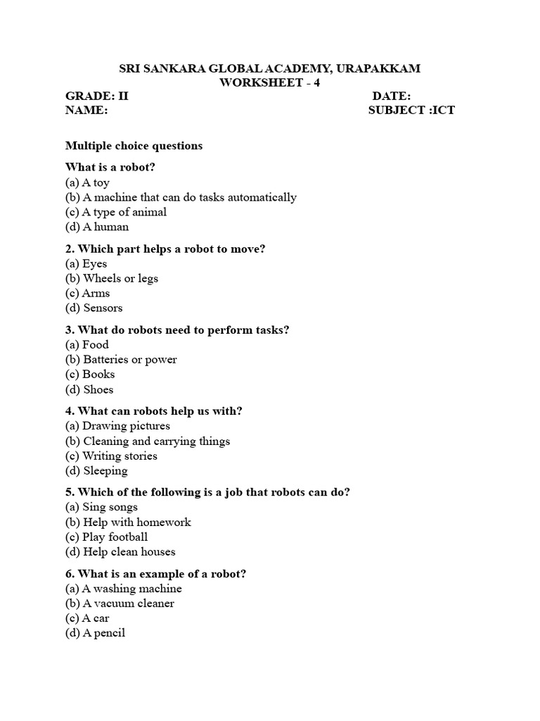 Grade 2 Ict Holiday Asignment | PDF