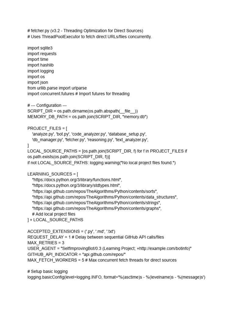 Fetcher - Py v3.2 Threading Optimized | PDF | Software Engineering ...