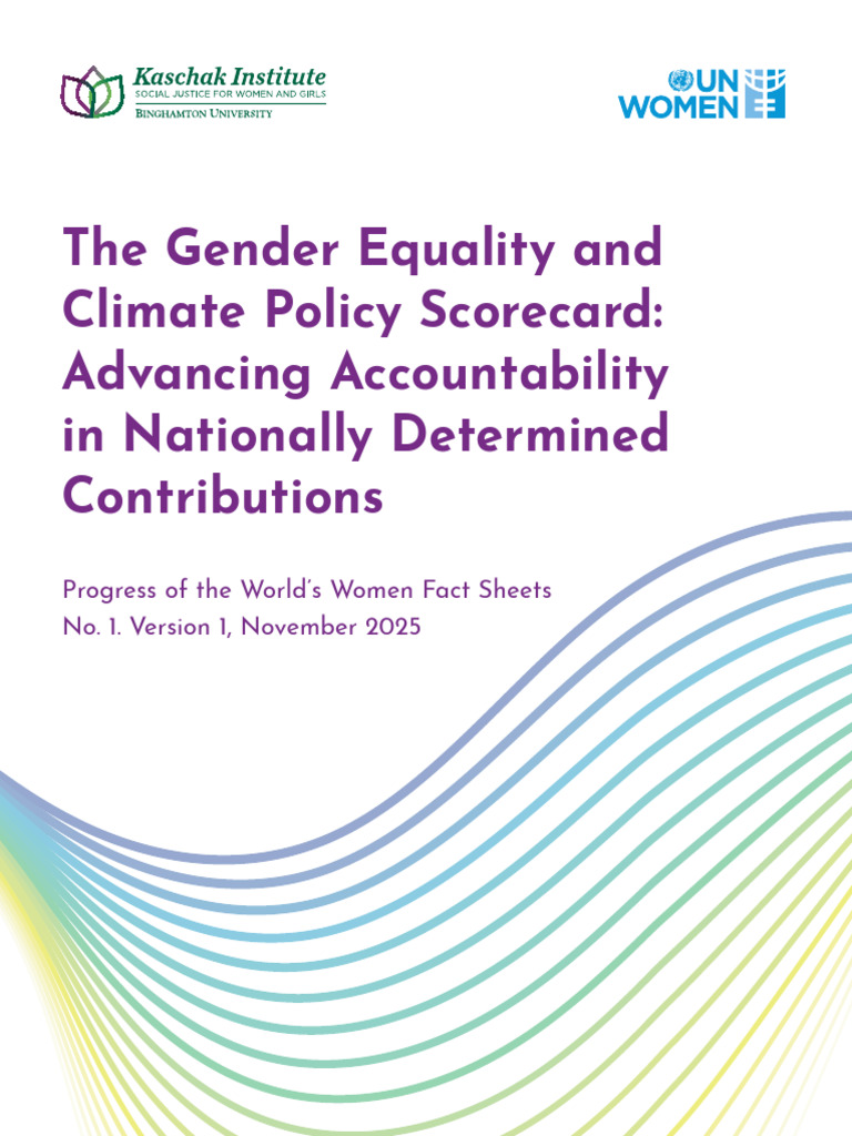 Progress of The Worlds Women Fact Sheet 01 Gender Equality and Climate ...