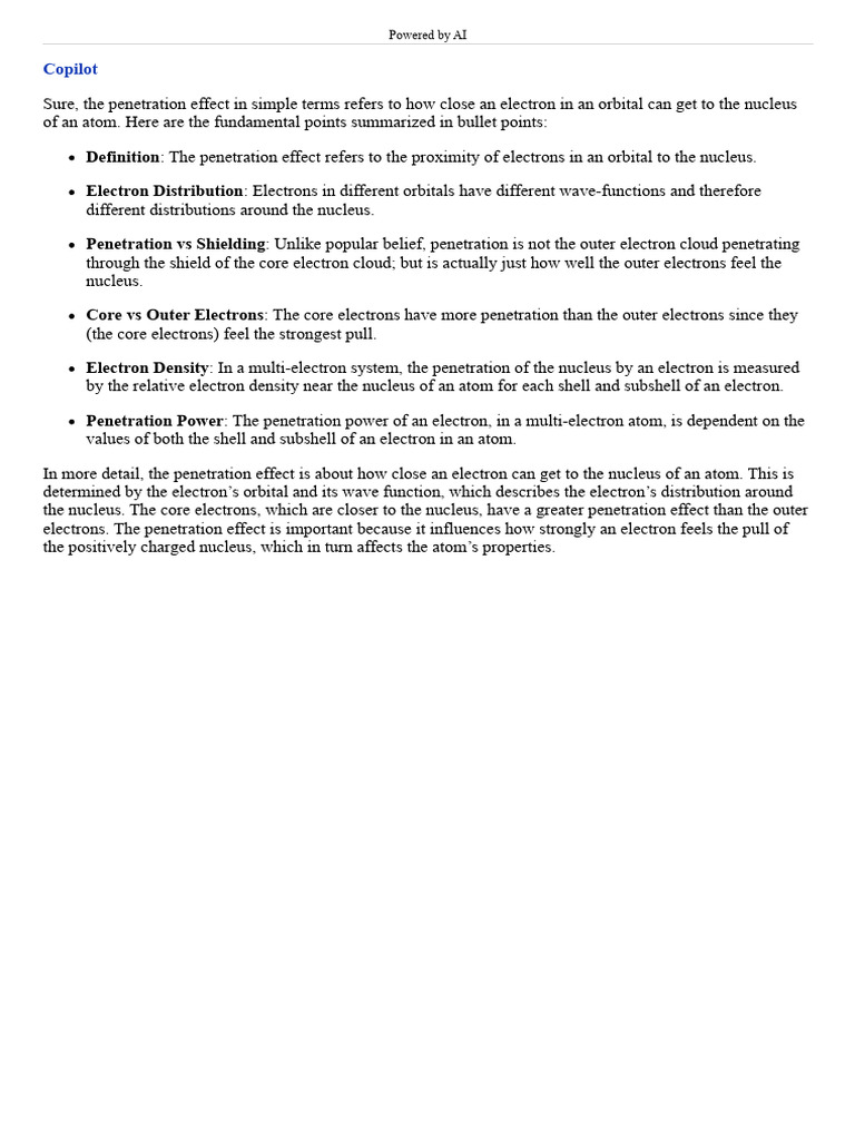 Penetration Effect Simplified | PDF