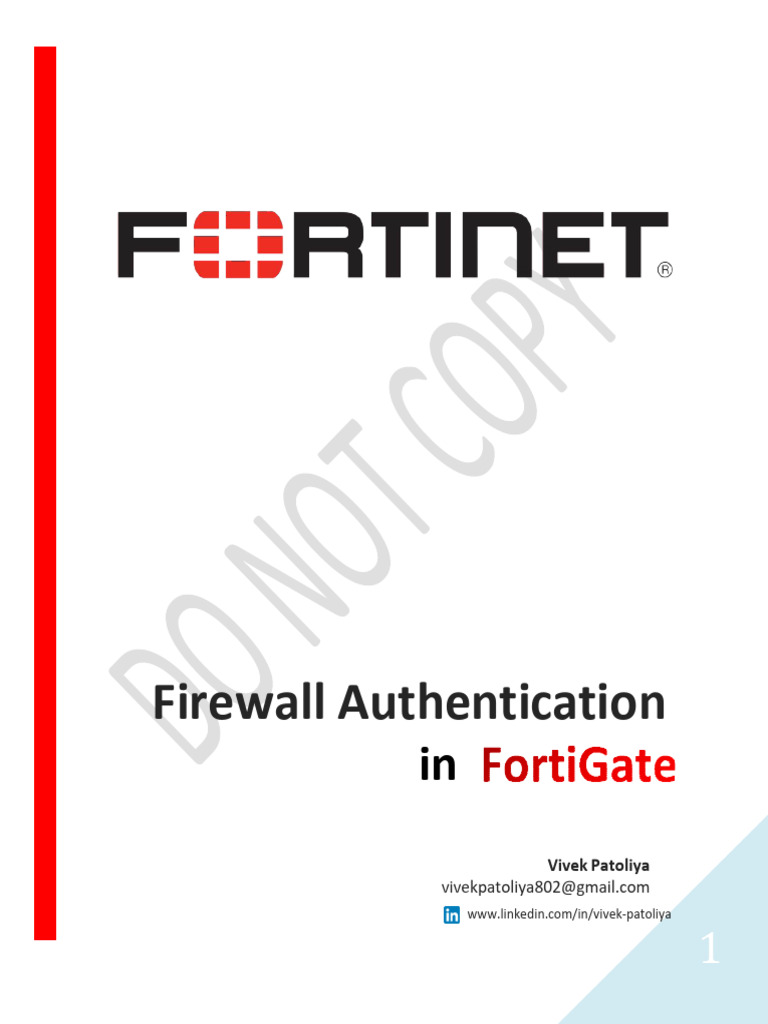 Fortinet Firewall Authentication Mission Zero To Hero | PDF | Radius ...