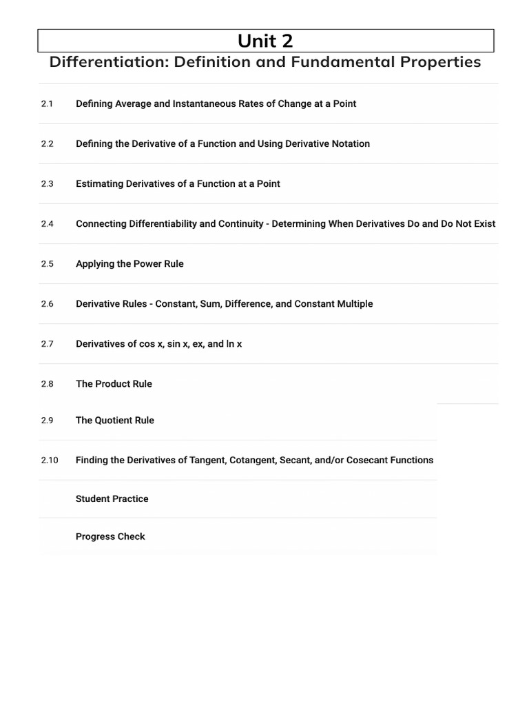 Unit 2+3 Differentiation (Implicit Involve) | PDF | Derivative ...
