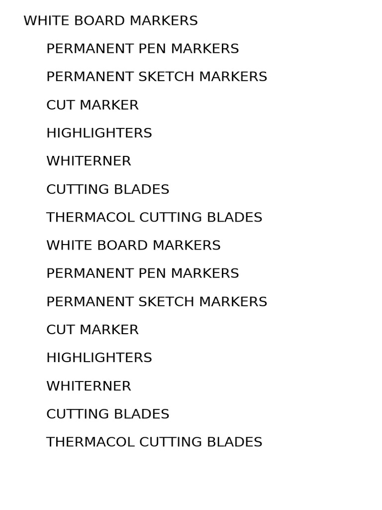 White Board Markers | PDF