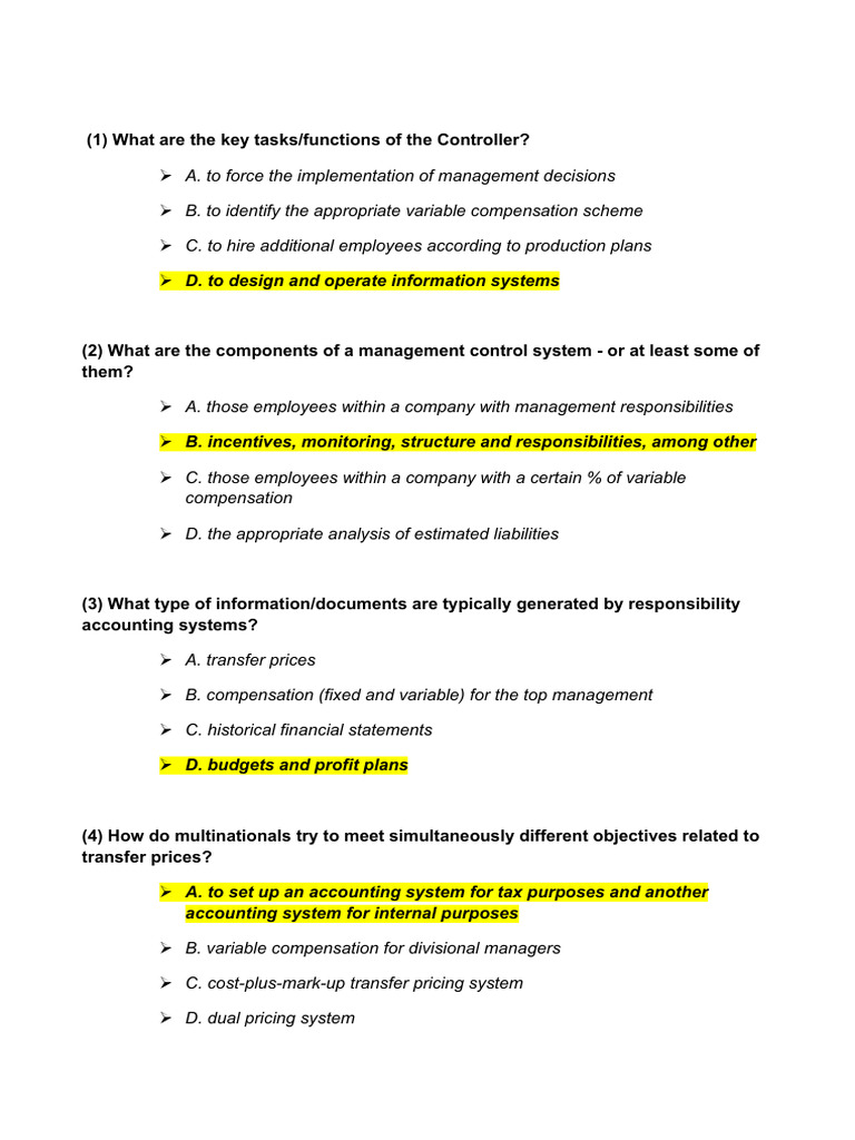 2019 May Final Exam Mchoice Questions MC | PDF | Balance Sheet | Market ...