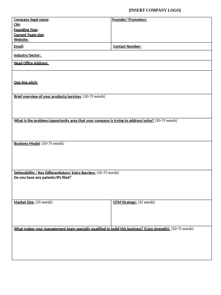 Pre Read Template | PDF