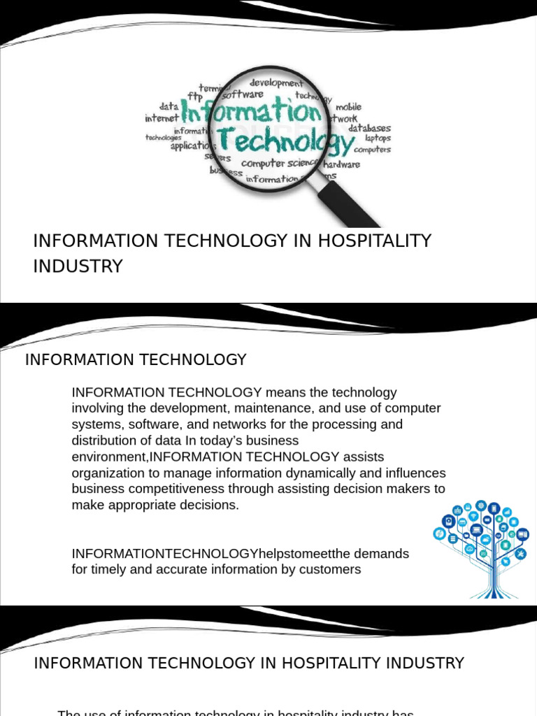 Information Technology in Hospitality Industry | PDF | Point Of Sale ...