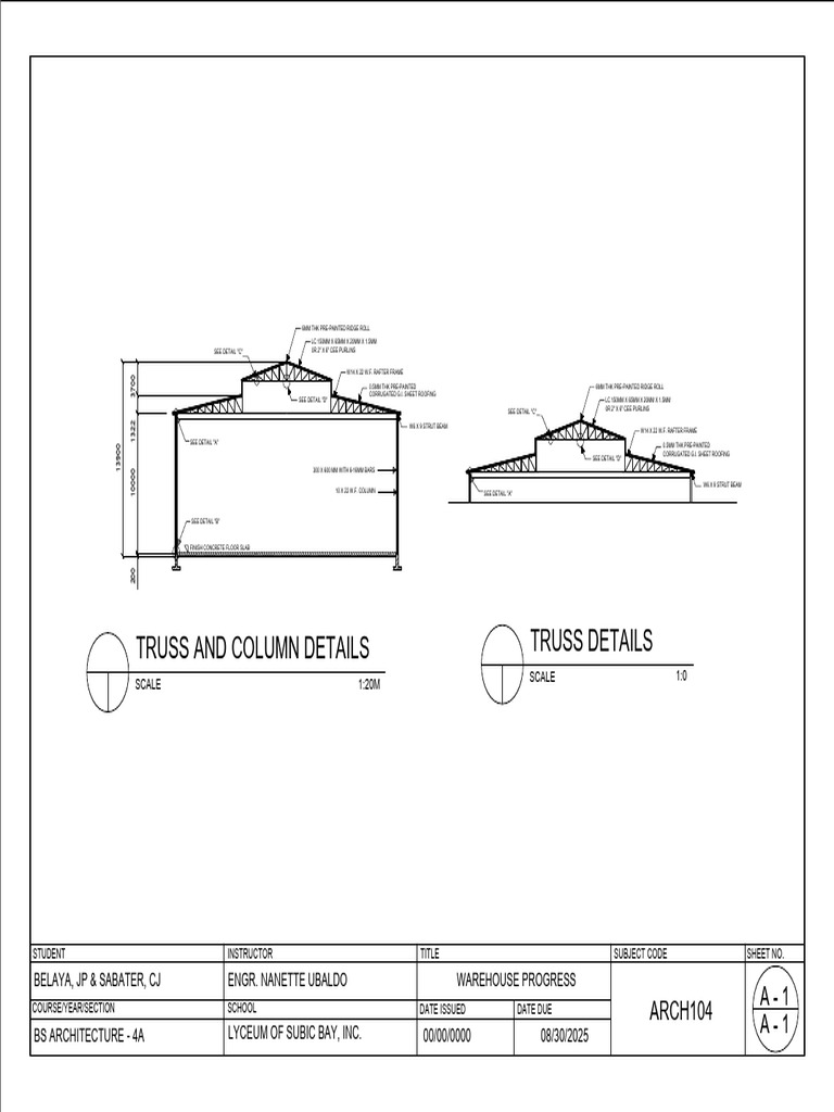 Math Cad - Warehouse (Truss) (5) - Layout1 | PDF | Structural ...