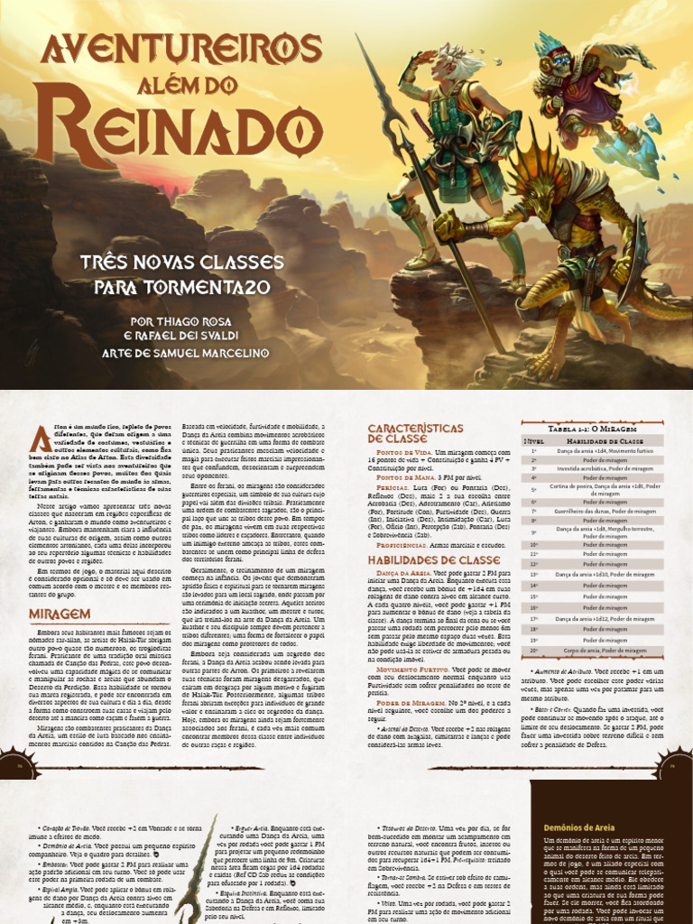 Aventureiros Além Do Reinado - Classes Novas | PDF | Misticismo | Terra