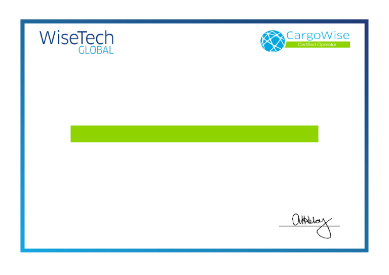 CCO Certificate | PDF