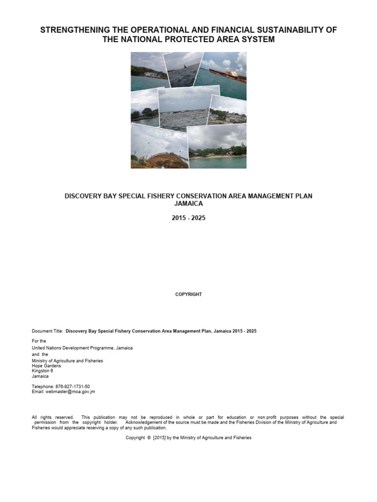 Discovery Bay Management Plan Final (Sillitoe) | PDF | Conservation ...