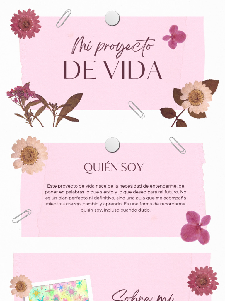 Presentación Proyecto Personal Collage Rosa | PDF | Las emociones | Creatividad