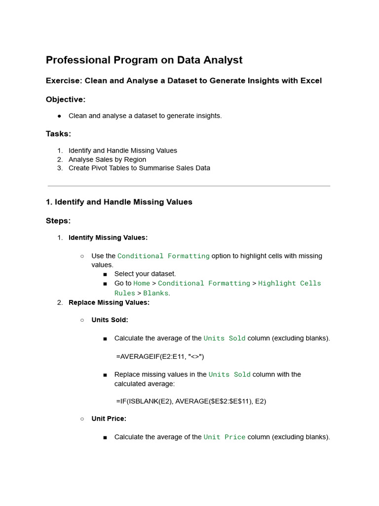 Excel+exercise | PDF | Information Technology | Information Technology ...