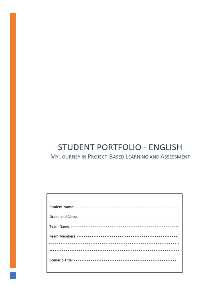 Student Portfolio English | PDF | Design Thinking | Project Based Learning