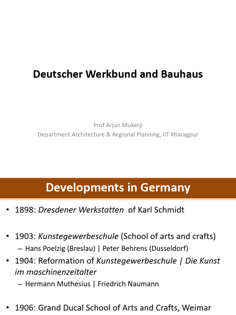 Deutscher Werkbund To Bauahus | PDF | Art Movements | Modern Art